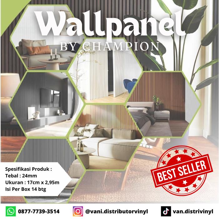 Jual Wood Panel Champion / Wall Panel PVC Motif Wood / Tridee Wall ...