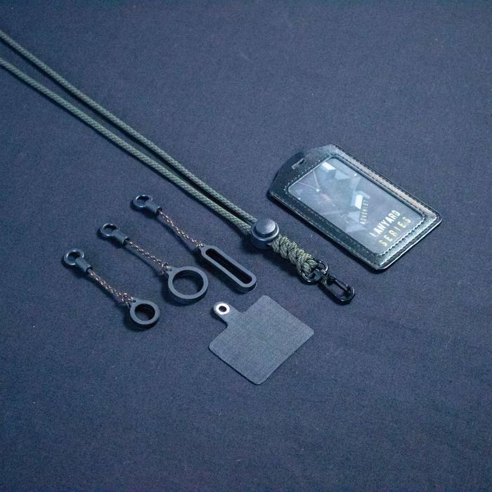 Jual Lanyard Name Tag Id Card Tali Paracord Pengait Holder Kulit ...
