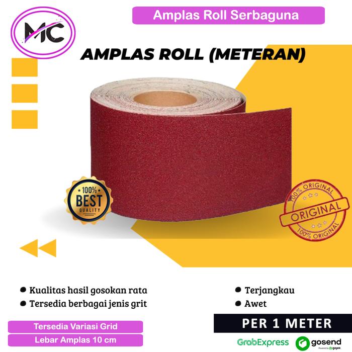 Jual Amplas Roll Meteran Grit Grid 80 100 120 150 Amplas Gulungan Untuk ...