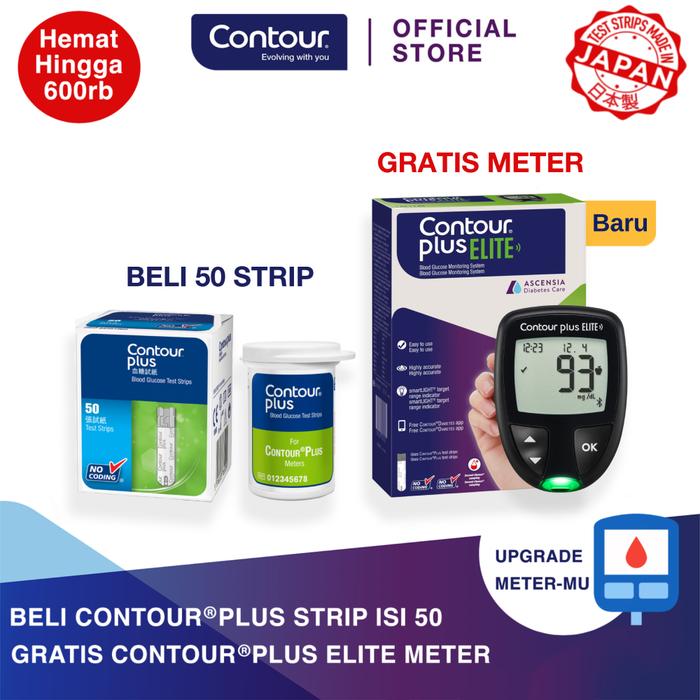 Promo Contour Plus Strip Isi 50 GRATIS Contour Plus Elite tes gula ...