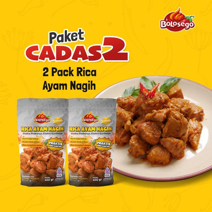 Jual BOLOSEGO Paket Cadas 2 (2 pack Rica Ayam Nagih) - Kota Yogyakarta ...