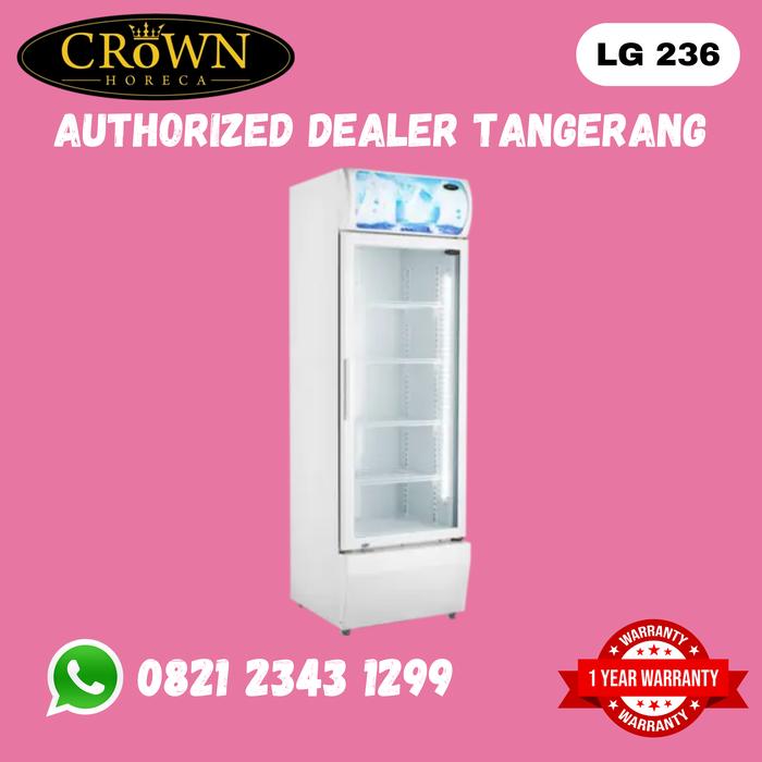 Jual CROWN LG 236 Showcase Chiller / Kulkas Pendingin Minuman 1 Pintu ...
