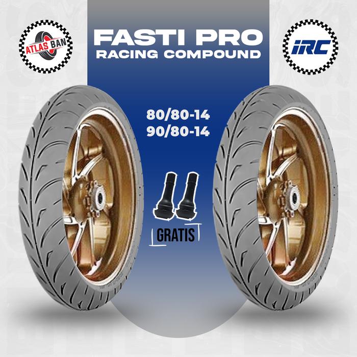 Promo Paket Ban Tubles Motor Matic IRC FASTI PRO 80/80 - 90/80 Ring 14 ...