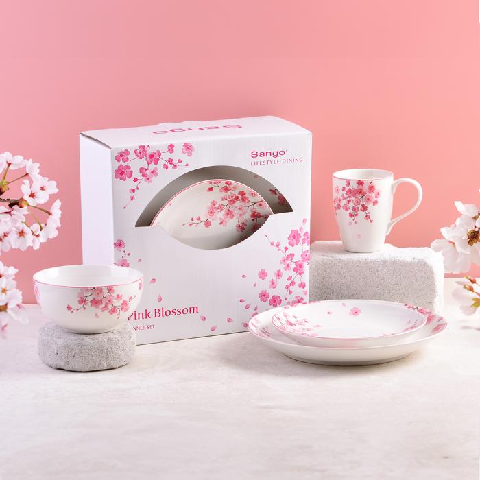 Promo SANGO Set Peralatan Makan Pink Blossom (isi 4) - Kota Semarang ...