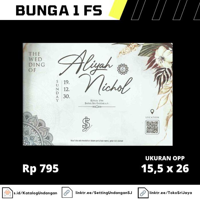 Jual Undangan Pernikahan Blanko Kosong Java Bunga 1 Foil Save The Date ...