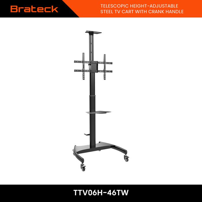 Jual Brateck TTV06H-46TW Telescopic Height-Adjustable Steel TV Cart ...