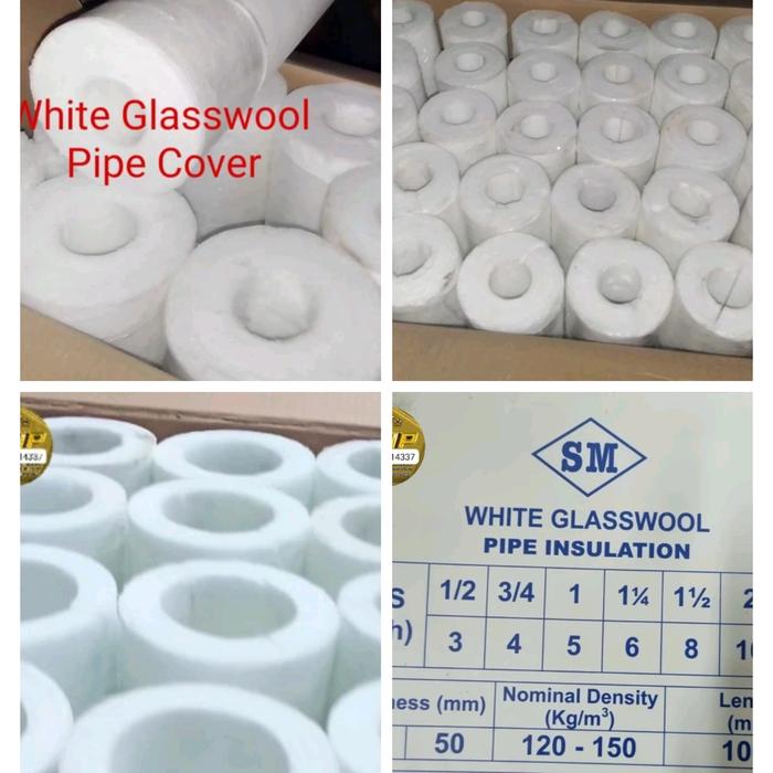 Jual Glasswool pipa putih ( Rockwool ) 1/2" x 25mm x 1m - Jakarta Barat ...