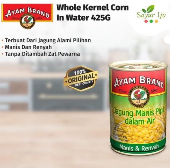 Promo AYAM BRAND Whole Kernel Corn In Brine 425 Gram / Kaleng Jagung Manis Renyah Pipilan Sayur ...