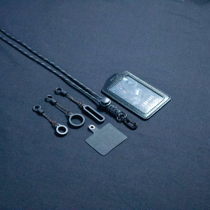 Jual Lanyard Name Tag Id Card Tali Paracord Pengait Holder Kulit ...