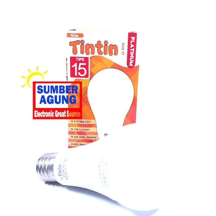 Jual Lampu LED Tintin Platinum 15 Type 15W 15Watt Fiting Based E27 ...