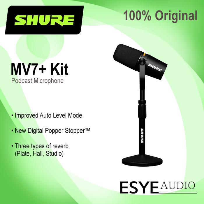 Promo SHURE MV7+ Podcast Kit / MV7 Plus Podcast Kit Microphone Enhanced ...