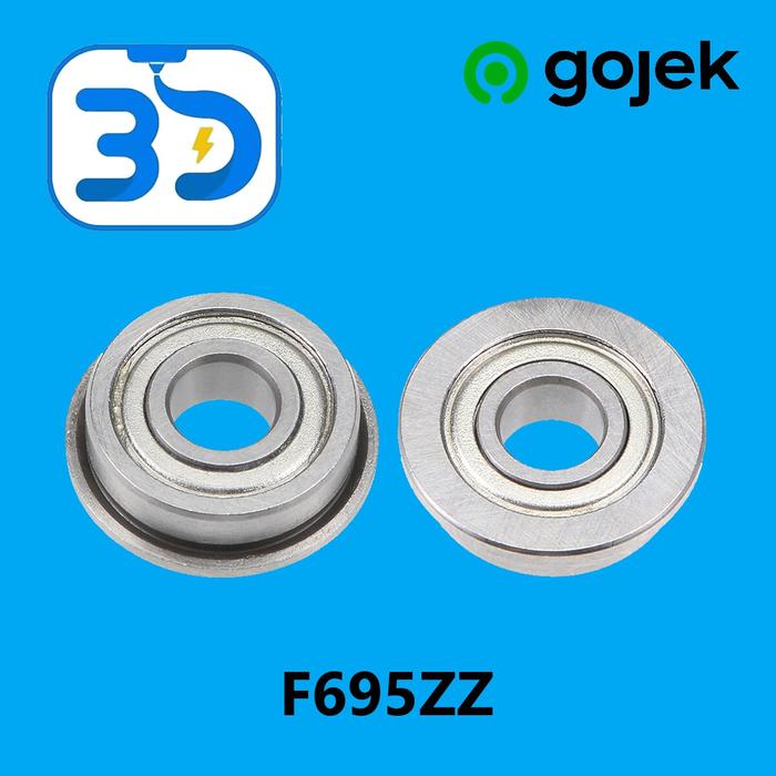 Jual F695ZZ Flanged Ball Bearing 5x13x4mm Shielded Chrome Steel Flange Bearing - Kota Surabaya ...