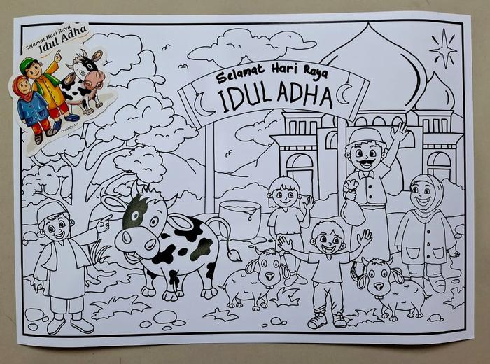Jual Tutorial mewarnai tema idul adha menggunakan oil pastel plus ...