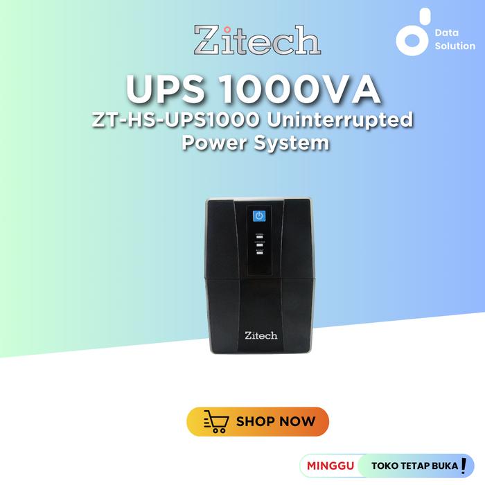 Promo Zitech UPS ZT-HS-UPS1000 1000VA 500W Uninterrupted Power System ...