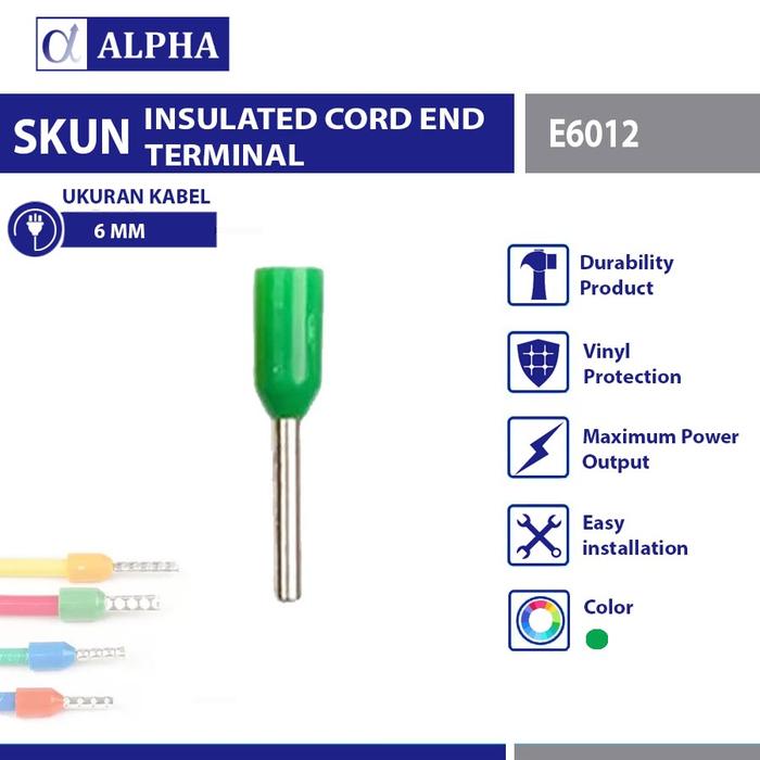 Jual Skun Kabel Tusuk Ferrules E6012 Brand Alpha - Jakarta Pusat ...