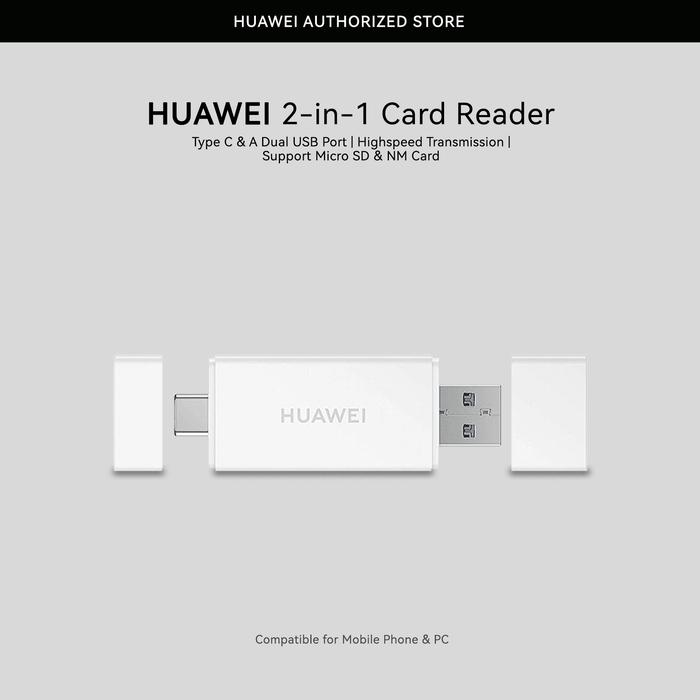 Promo Huawei 2 in 1 Memory Card Reader 100MB/s for Huawei Type B to C ...
