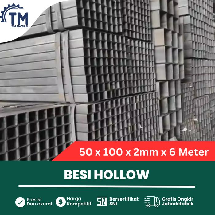 Jual Harga Besi Hollow Hitam 5x10 cm ( 50 x 100 ) Panjang 6 Meter Tebal ...