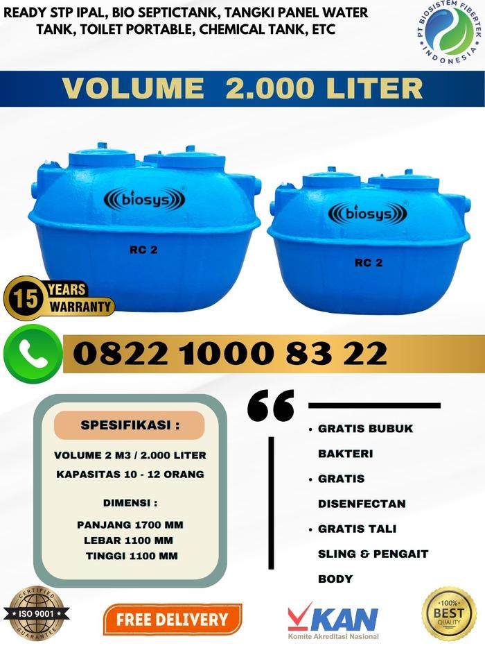 Jual Septic tank Biosys Biotech Sistem Tipe RC 2 / 2.000 liter ...