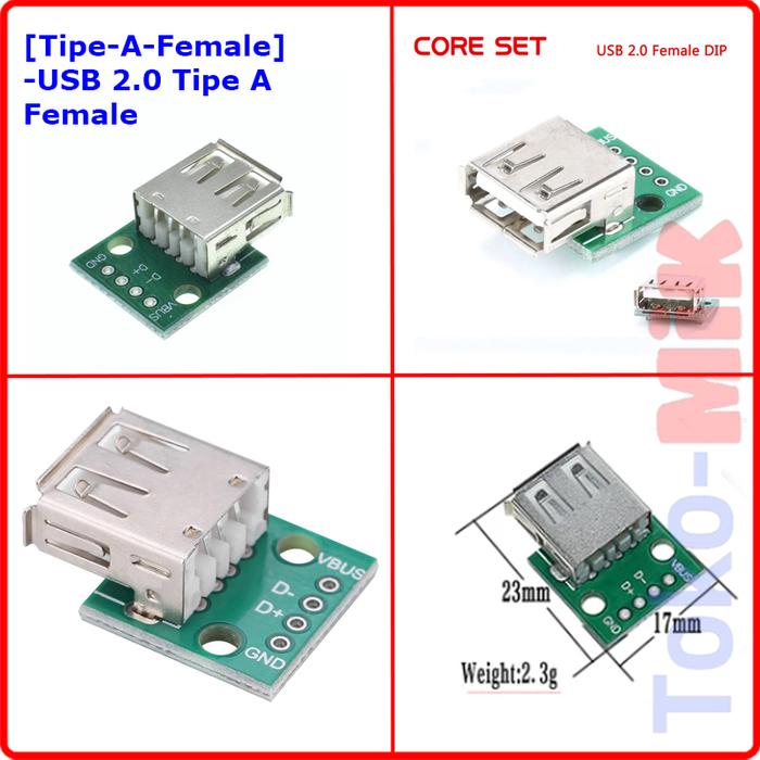Jual DIY USB PCB Adapter Konektor Jack Colokan USB Tipe Type A B C A/B ...