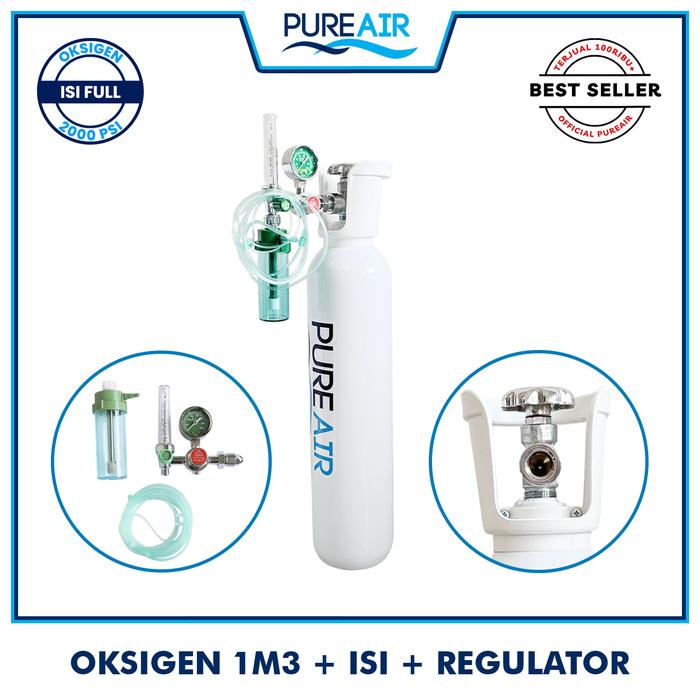 Jual Tabung Oksigen 1M3 Set Komplit 3in1 (Tabung+Regulator+Selang ... Jual Tabung Oksigen 1M3 Set Komplit 3in1 (Tabung+Regulator+Selang ...