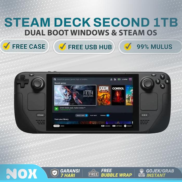 Promo Steam Deck SSD 1TB NVME M2 SECOND mulus 99% DUAL BOOT Windows ...