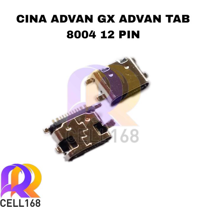 Jual PLUG IN CINA ADVAN GX ADVAN TAB 8004 12 PIN CON CONECTOR KONEKTOR ...