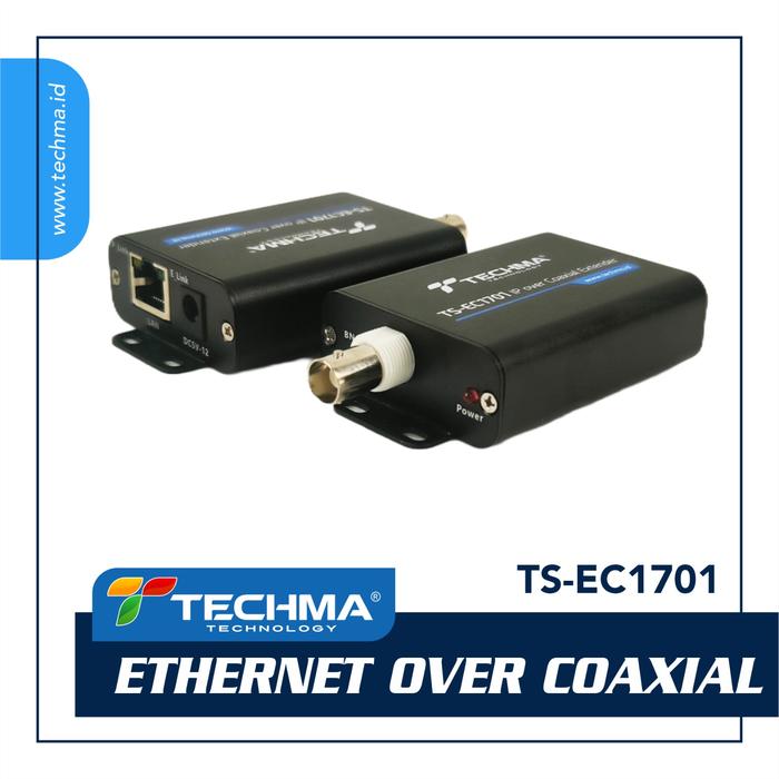 Promo Techma EOC TS-EC1701 Konverter LAN over Coaxial up 2km - TANPA ...