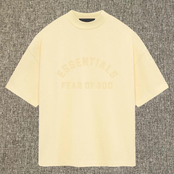 Promo Essentials Fear of God Heavy Jersey Tee Garden Yellow Original ...