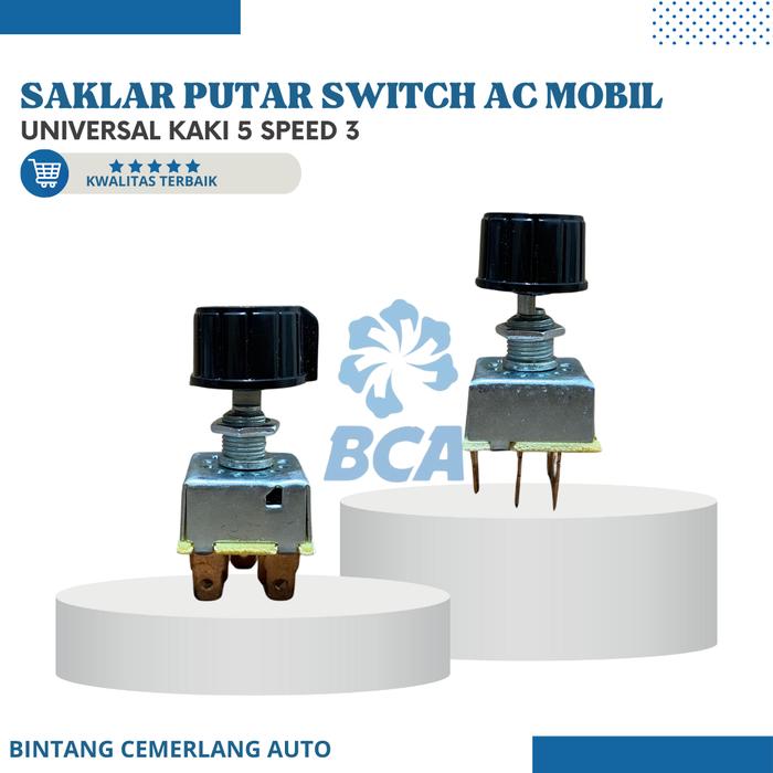Jual SWITCH SAKLAR PUTAR KAKI 5 AC MOBIL UNIVERSAL 3 SPEED - Jakarta ...
