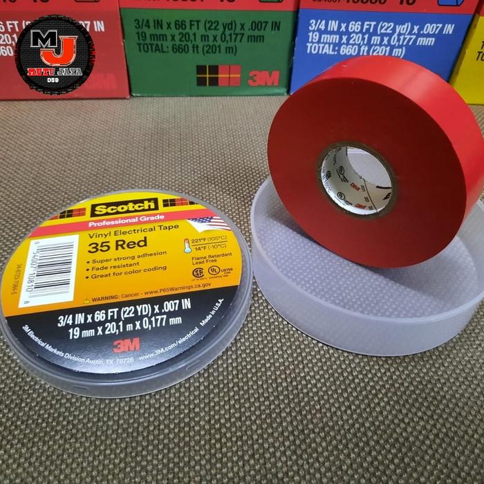 Jual Scotch 35 & 33+ Isolasi Vinyl Electrical Tape 19mm x 20,1m Warna 3 ...