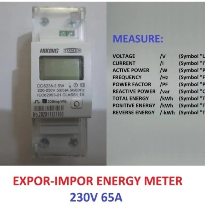 Jual kWh METER EXIM SINGLE PHASE UNTUK SOLAR PV SDM220-Pulse ...