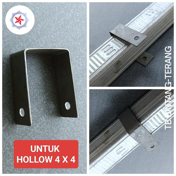 Jual BRACKET BRAKET GANTUNGAN BESI HOLLOW HOLO SIKU C U CLAMP 4 X 5 ...