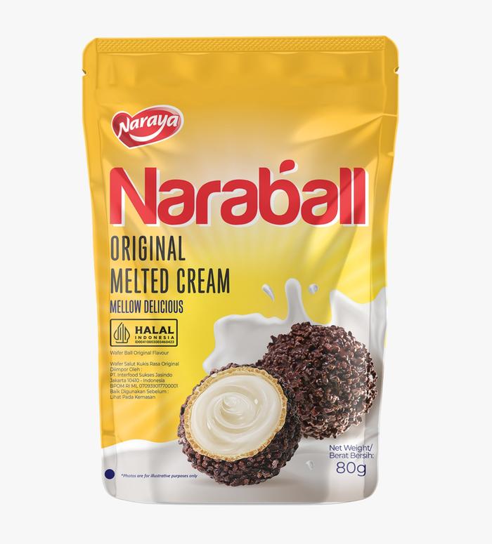 Jual Naraya Naraball 80gr Wafer Salut Cookies Ball Melted Halal ...