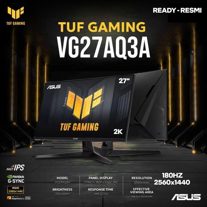 Jual Monitor Asus TUF Gaming VG27AQ3A 27" QHD 2K Fast IPS 180Hz - Kota ...