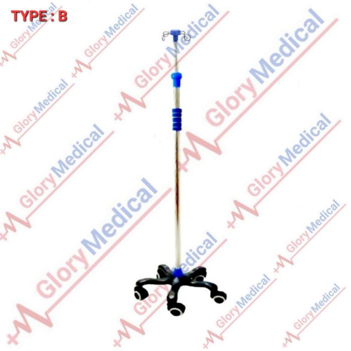 Jual Tiang Infus Standard Rumah Sakit Stainless Steel Type Premium A/B ...