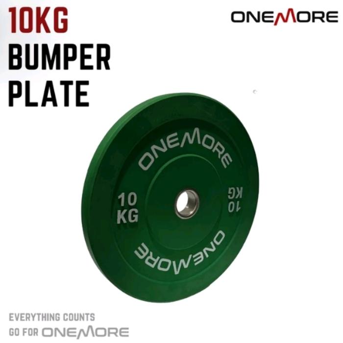 Jual ONE MORE rubber plat 10kg weight lifting plat angkat besi diameter ...