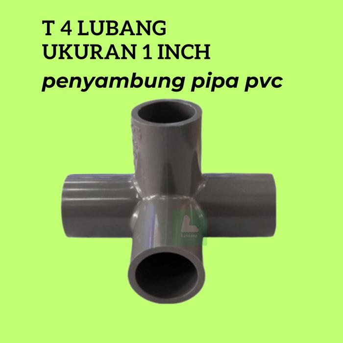 Jual Fitting Penyambung Sambungan Pipa PVC T L 4 Lubang Ukuran 1 Inchi ...