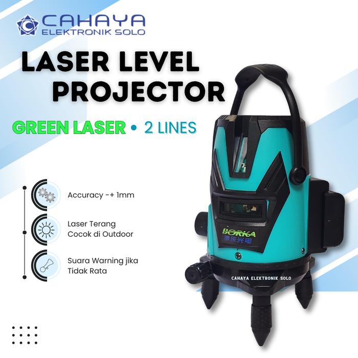 Jual Laser Level 2 Line Garis Hijau Portable Mesin Self Levelling Tas ...