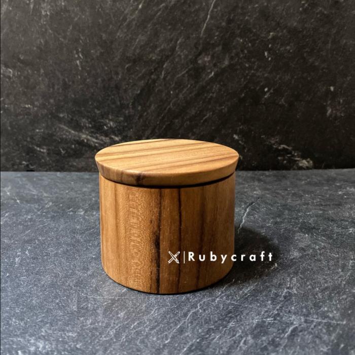 Jual Tempat Bumbu Kayu Jati Salt Bowl Mangkuk Garam Tempat Bumbu Dapur ...