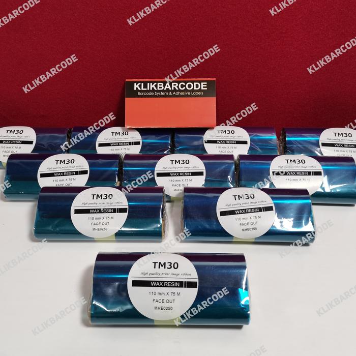 Jual ORIGINAL RIBBON BARCODE SONY WAX RESIN TM28/TM30 110 x 75 PRINTER ...