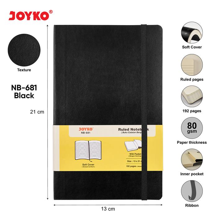 Jual Joyko Notebook GARIS A5 A6 SOFT COVER / Buku Diary Jurnal A5 A6 ...