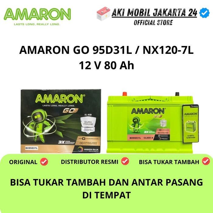 Jual AMARON GO 95D31L / NX120-7L Pajero Dakar Sport Fortuner Lama 12 V 80 - Jakarta Selatan ...