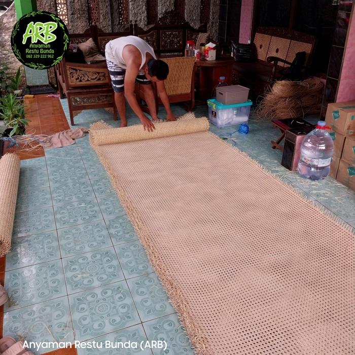 Jual anyaman webbing rotan lembaran / kembang tanjung / webbing rotan ...