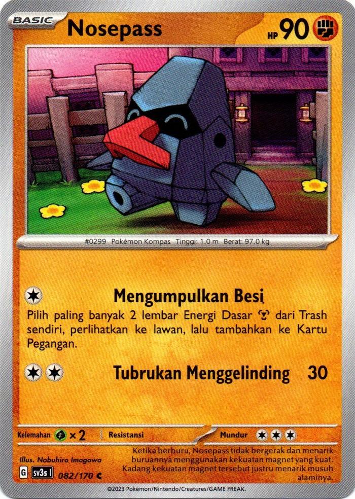 Jual Nosepass - 082/170 C Indonesia Pokemon Original TCG 2023 - Kota Tangerang Selatan - VE ...