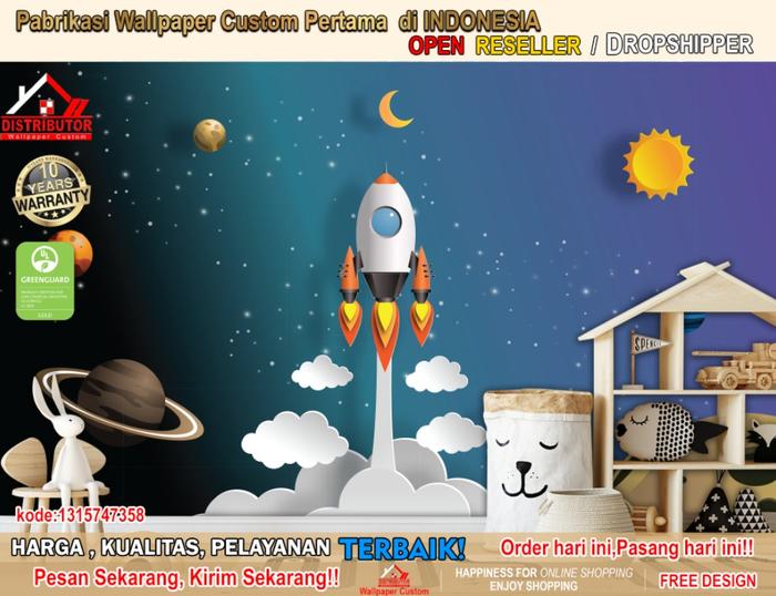 Jual Wallpaper Dinding 3D Tema Luar Angkasa | Wallpaper Bedroom ...