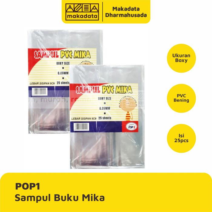 Jual SAMPUL BUKU PVC MIKA BENING UKURAN BOXY POP1 (ISI 25 LEMBAR ...