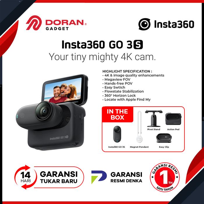 Promo Insta360 GO 3S 4K Action Camera Insta 360 GO3S Action Cam Garansi ...