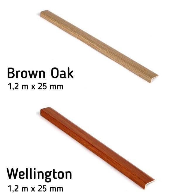 Jual Step nosing tangga lis siku tangga Pvc Solid 1,2 m x 2,5cm list ...