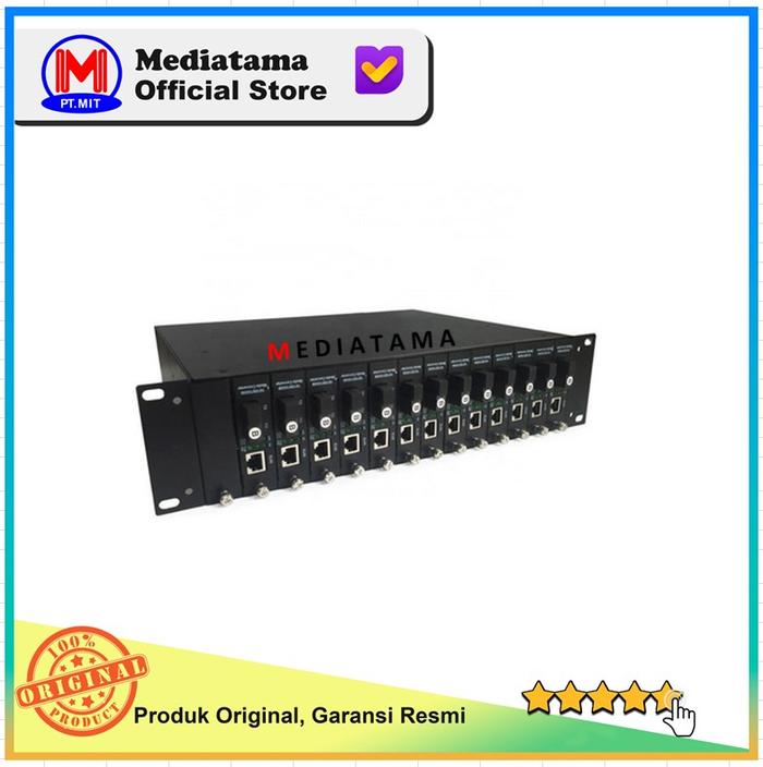 Jual RACK 14 SLOT RAK 2U TRANSCEIVER MEDIA CONVERTER HTB dual Power ...