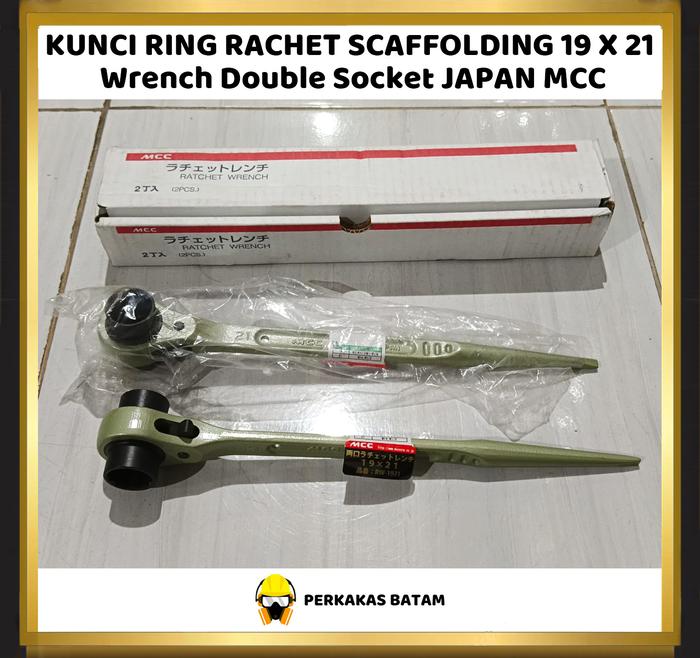 Jual KUNCI RING RACHET SCAFFOLDING 19 X 21 Wrench Double Socket JAPAN ...